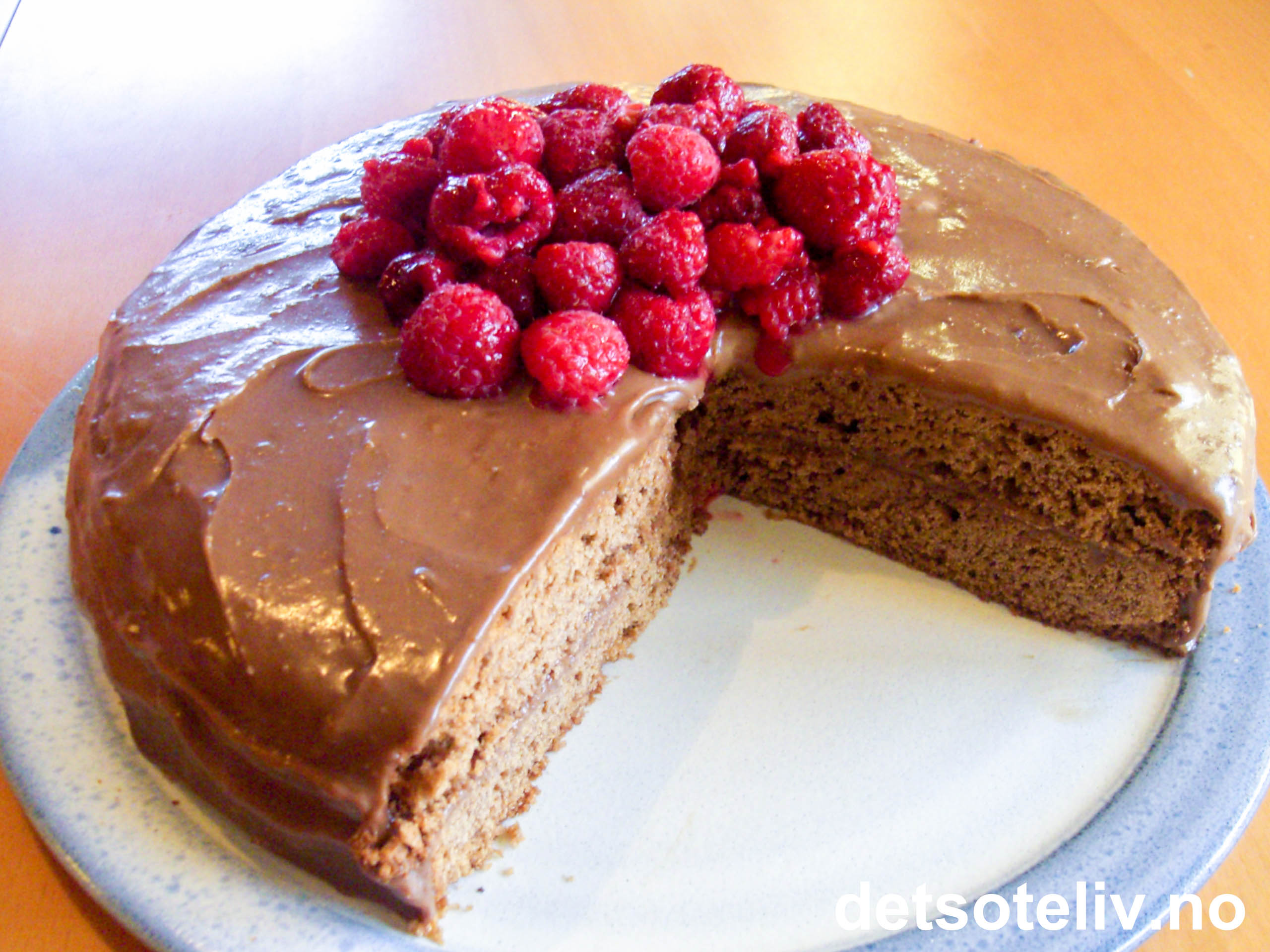 Mokkakake med bringebær | Det søte liv