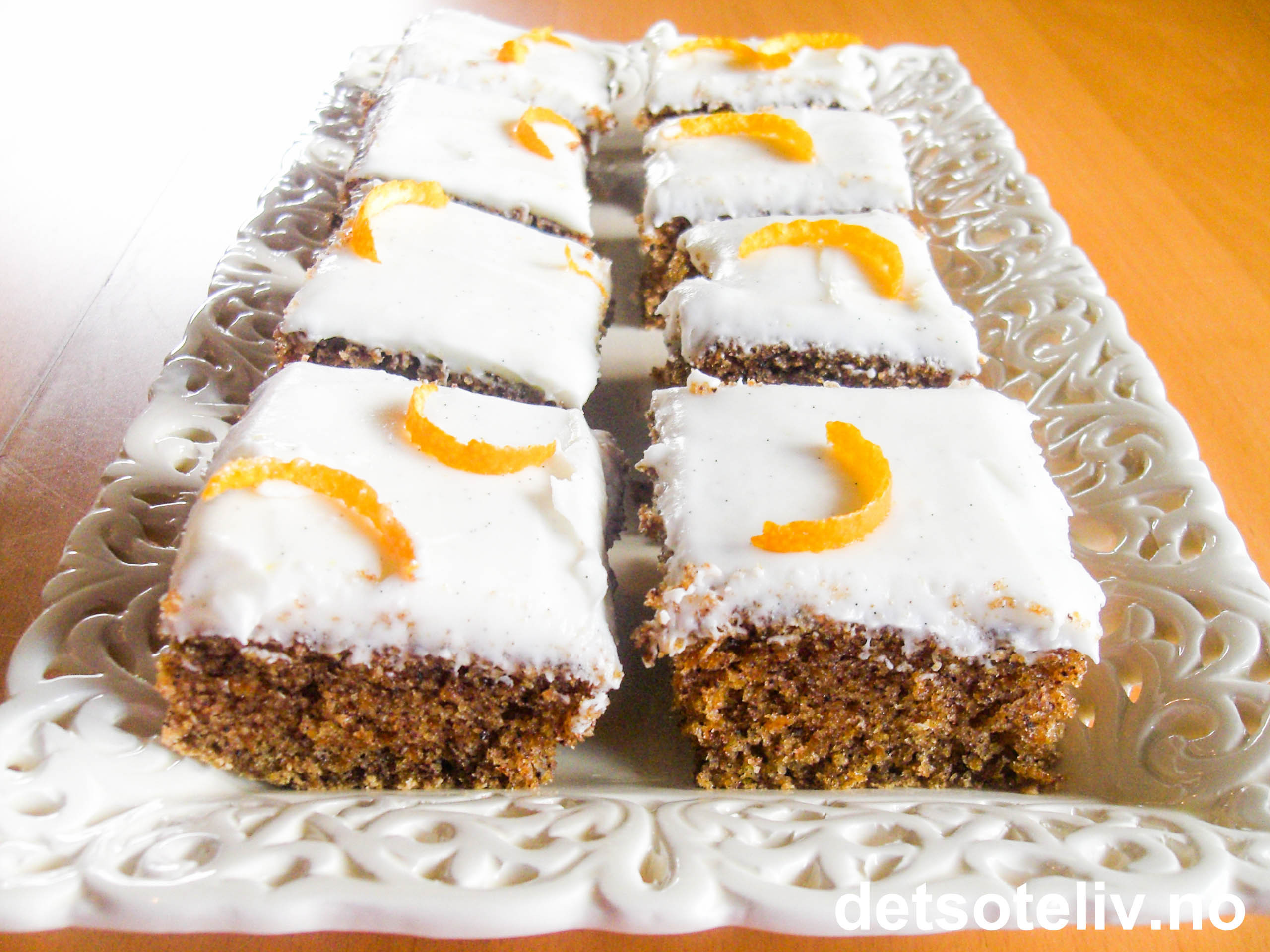 Gulrotkake med vanilje og appelsin | Det søte liv