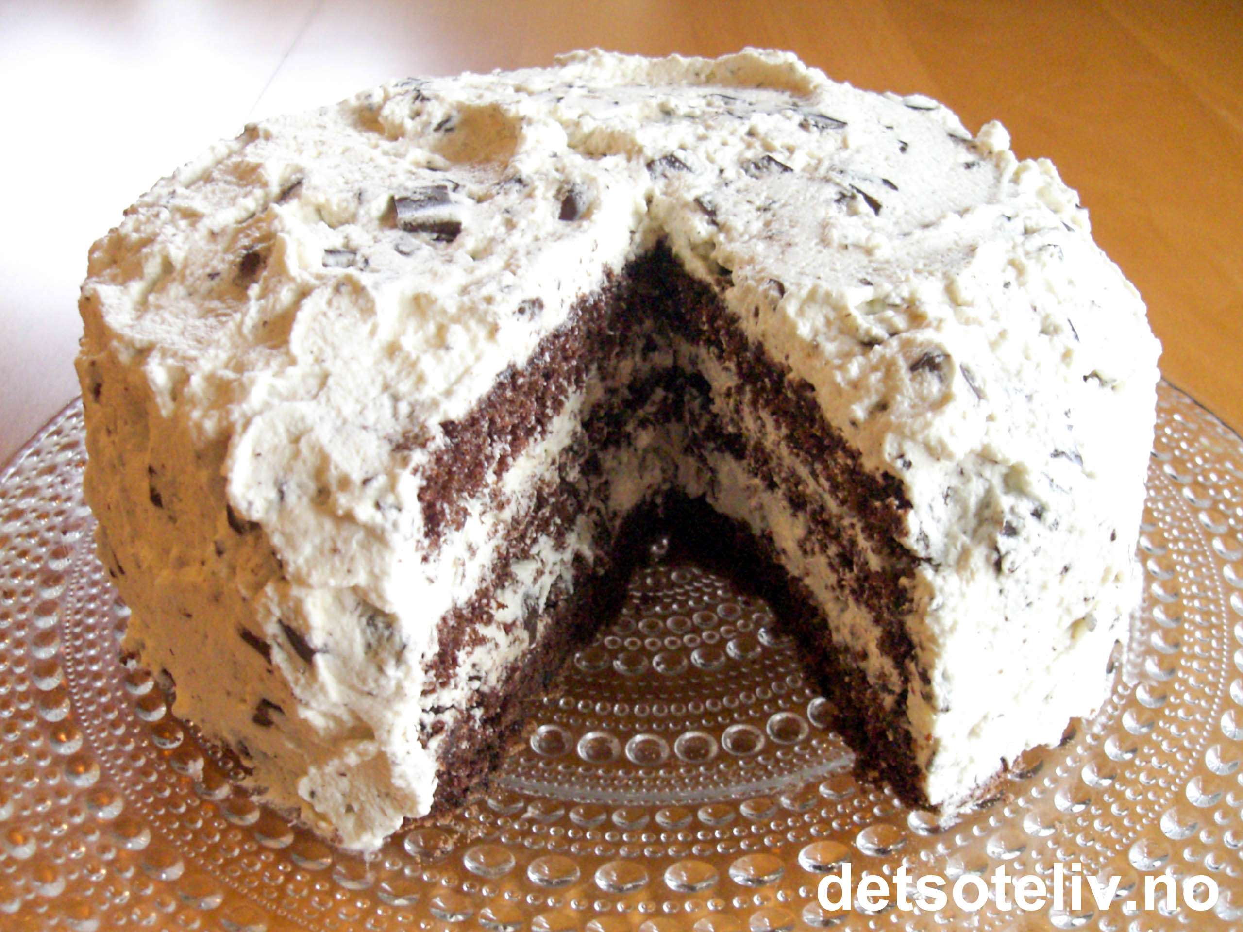 Sjokoladekake med konjakkrem | Det søte liv